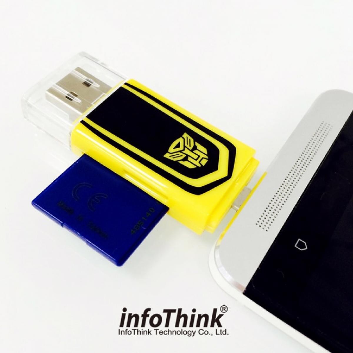 InfoThink 變形金剛 Micro USB X USB 雙頭讀卡機 | infothink